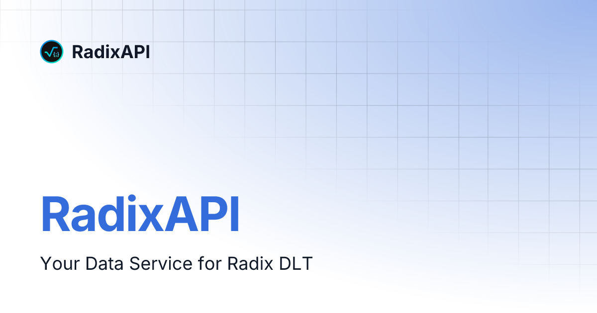 RadixAPI | RadixAPI